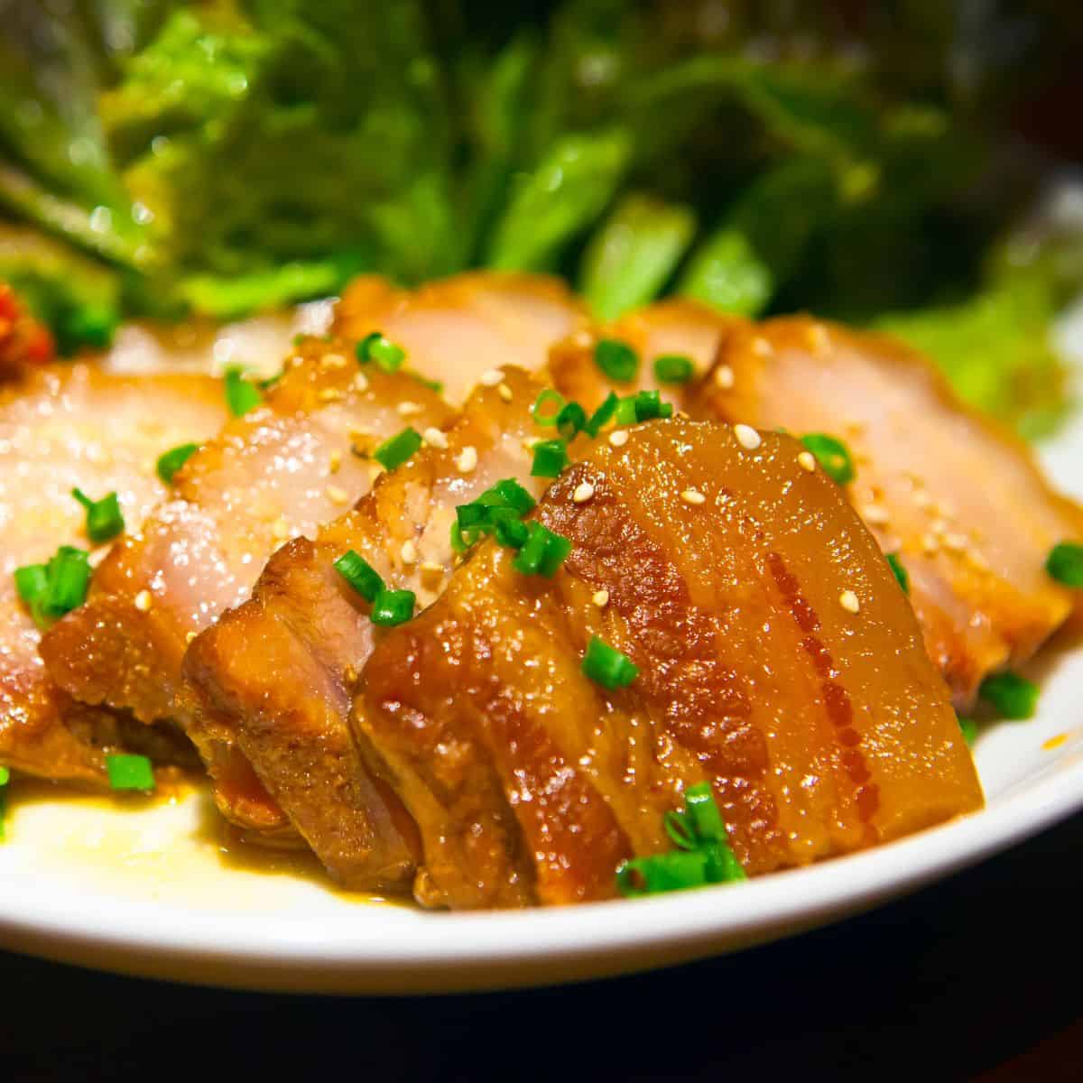 Korean Pork Belly Lettuce Wrap - Suyuk Recipe - Oh Happy Joy!