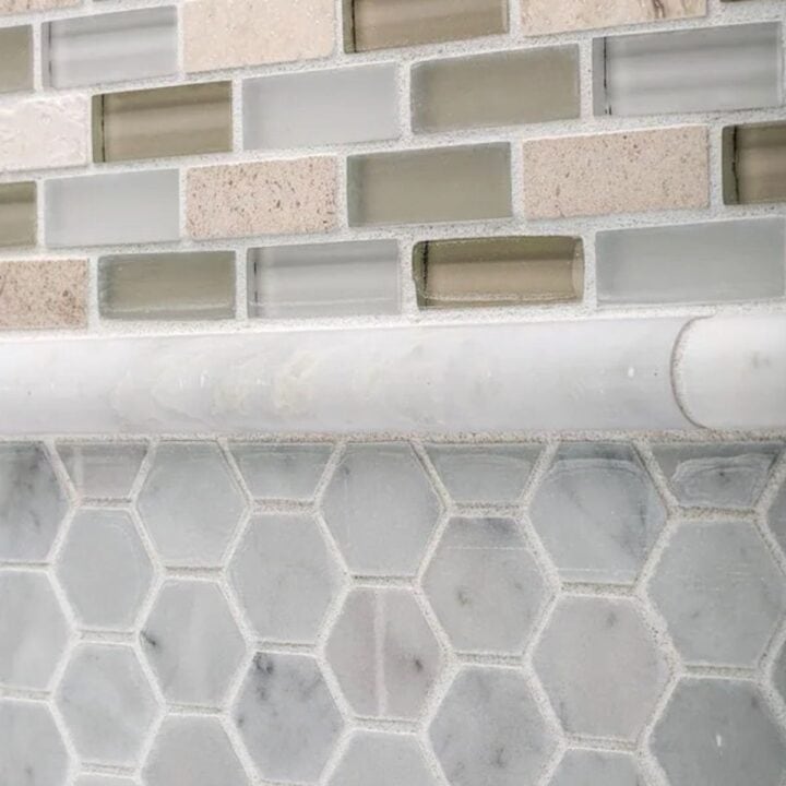 Tile Edge Trim after Tiling - Oh Happy Joy!