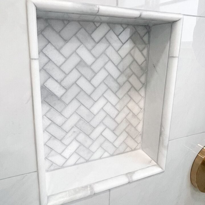 Tile Edge Trim after Tiling - Oh Happy Joy!