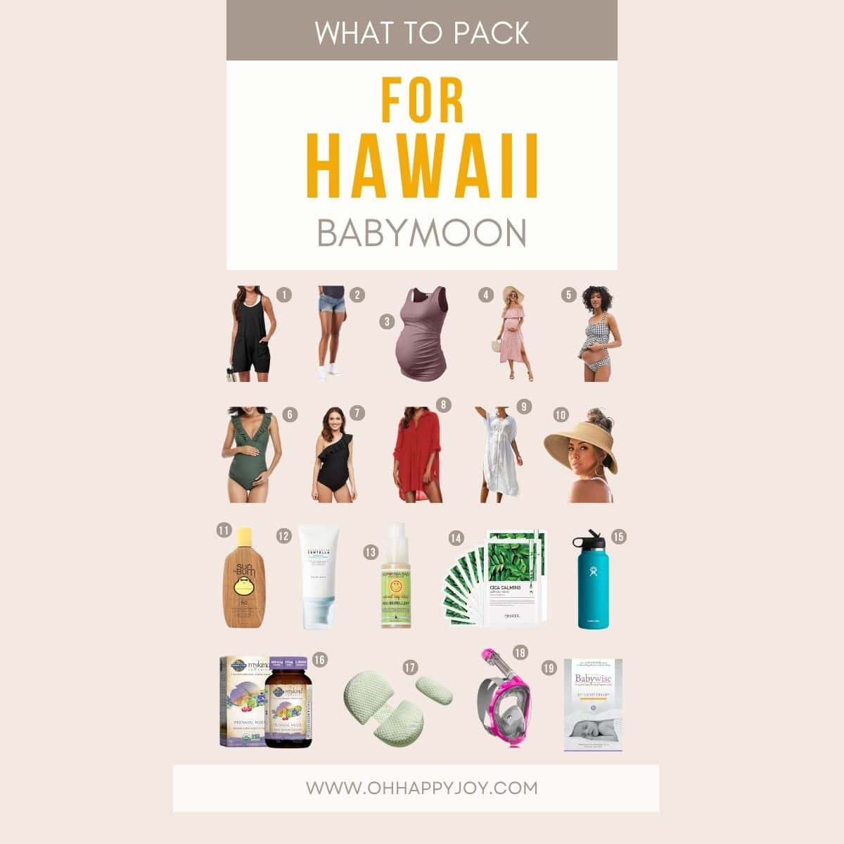 What To Pack For Hawaii Babymoon - Oh Happy Joy!