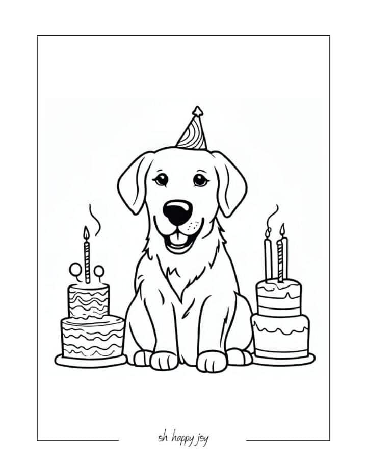 Golden Retriever Coloring Pages - Oh Happy Joy!