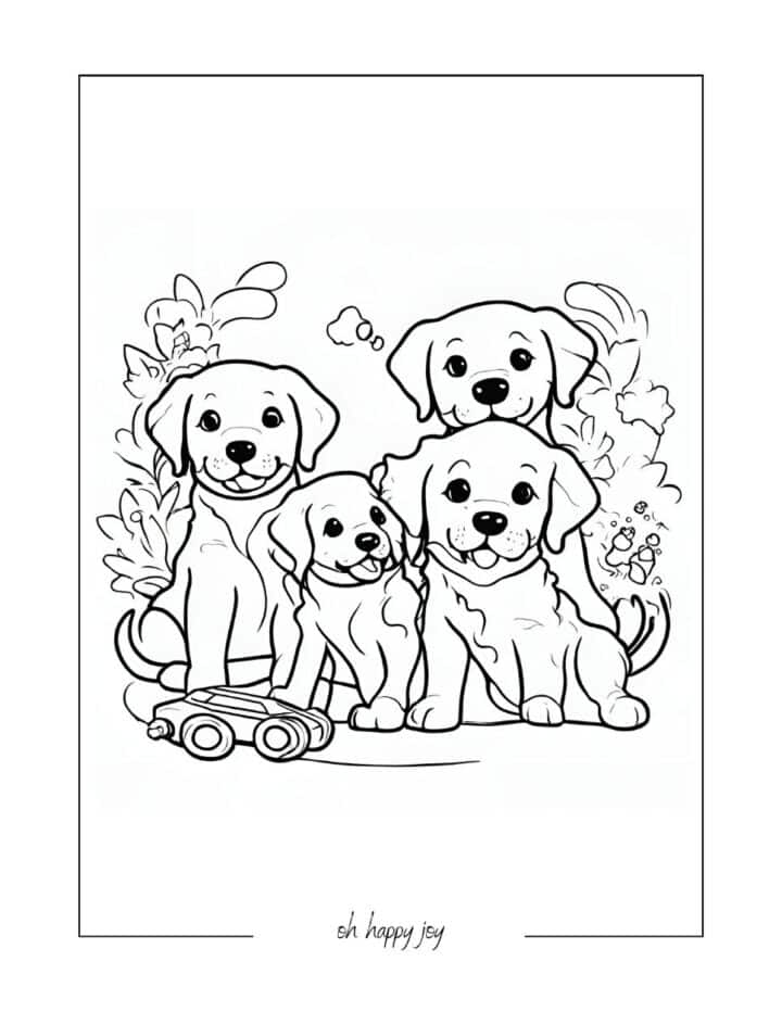 Golden Retriever Coloring Pages - Oh Happy Joy!