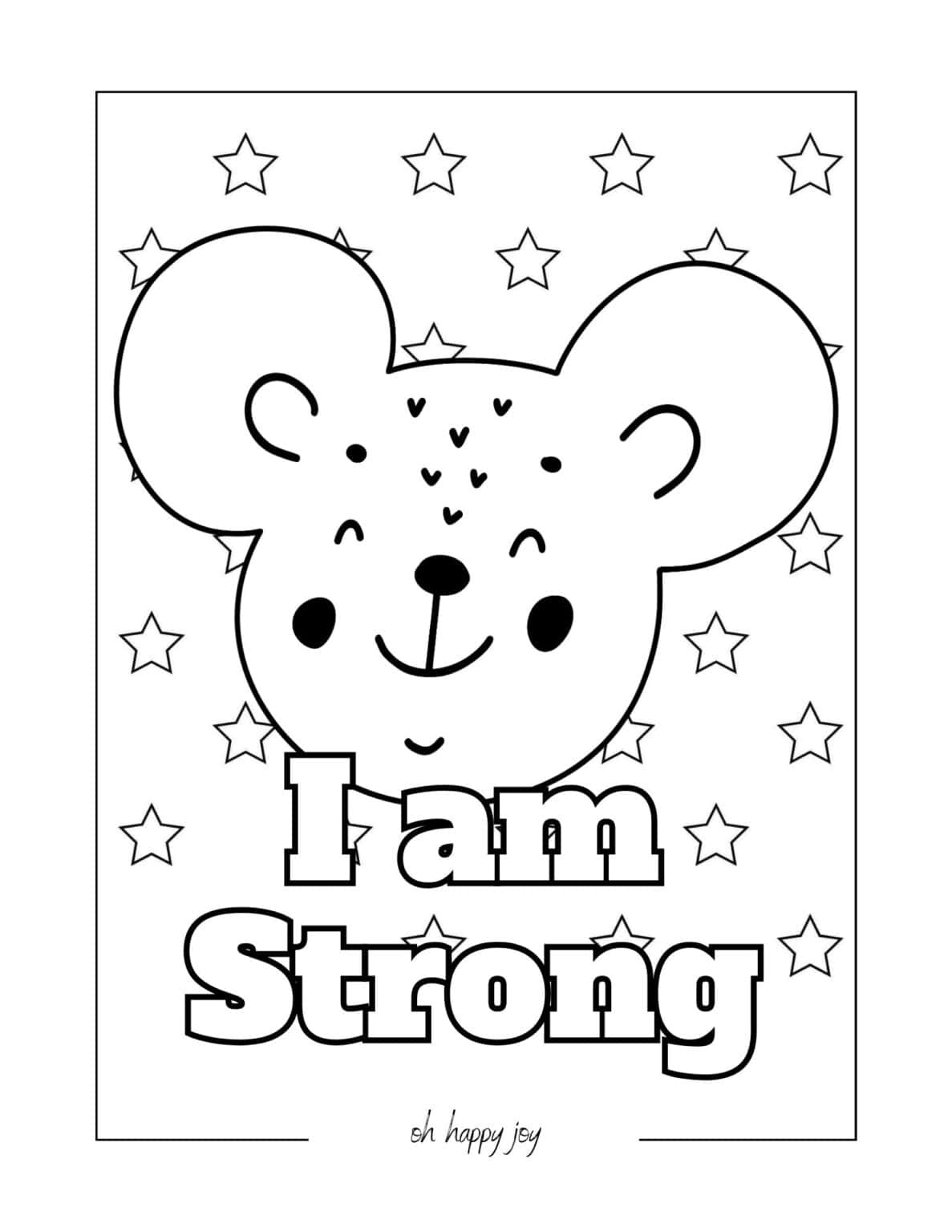 Positive Affirmation Coloring Pages - Oh Happy Joy!